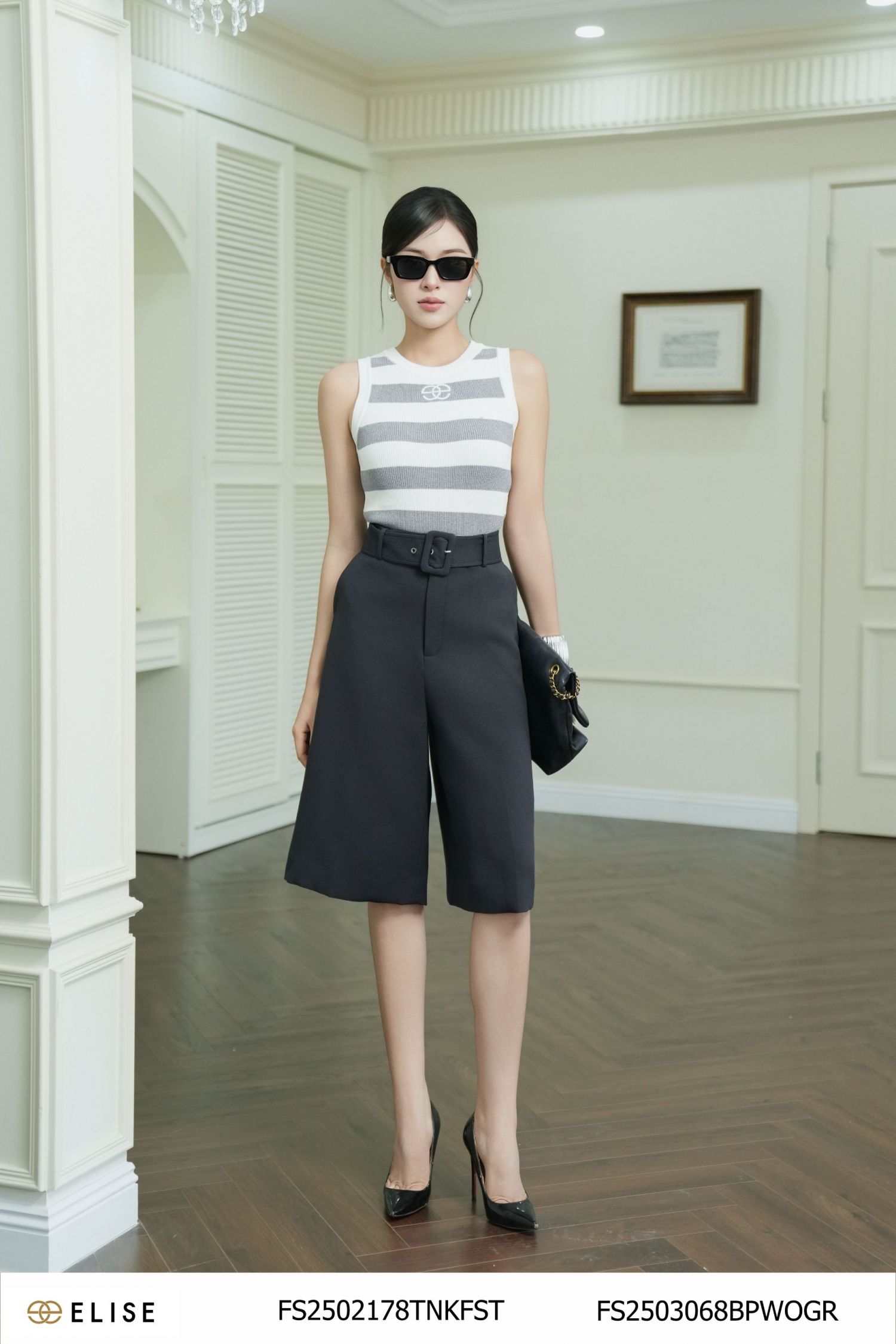 QUẦN SUÔNG LỬNG XÁM ĐẬM ĐAI CẠP