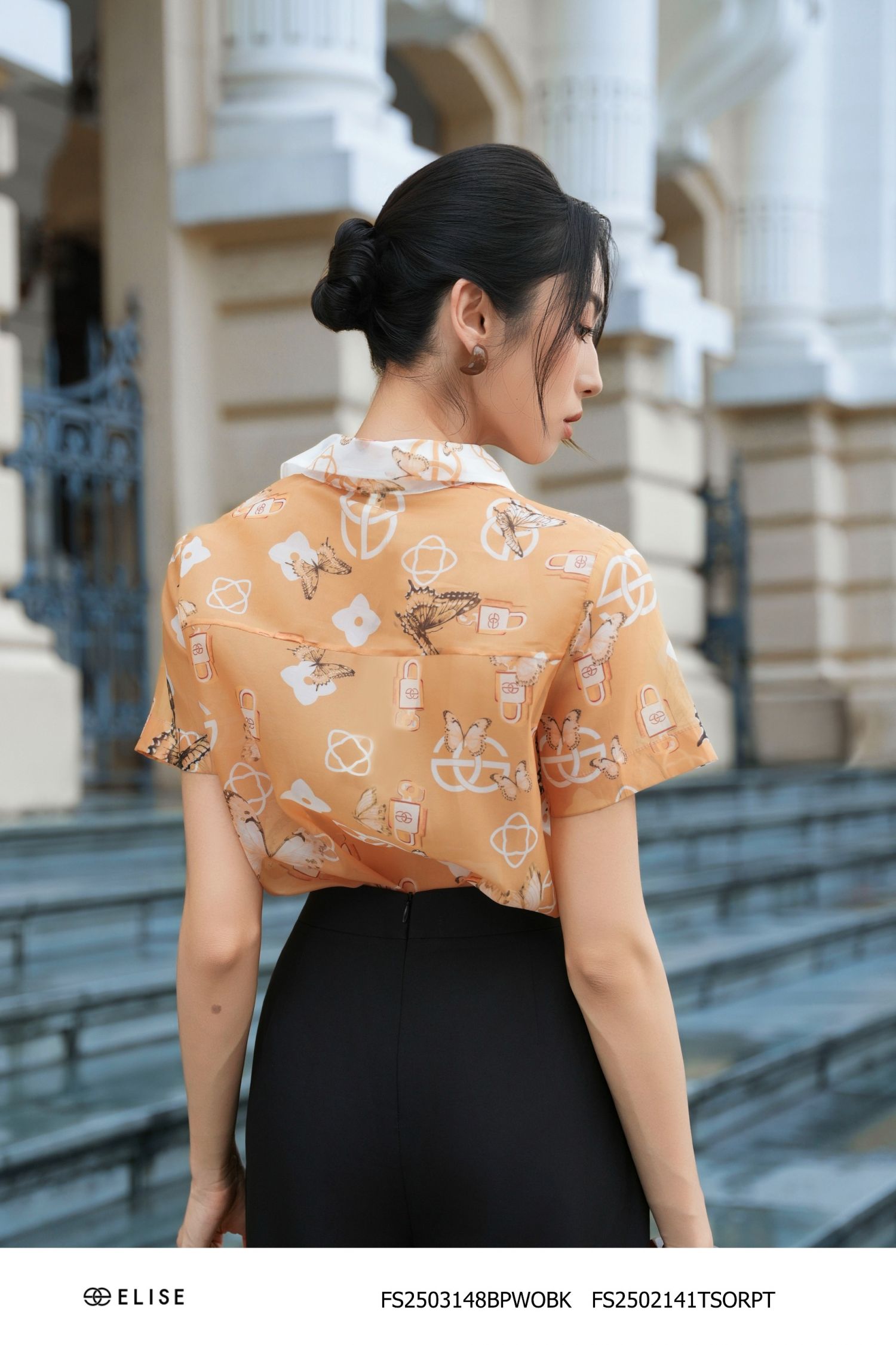 QUẦN SUÔNG ĐEN XẾP LY CẠP XÍCH