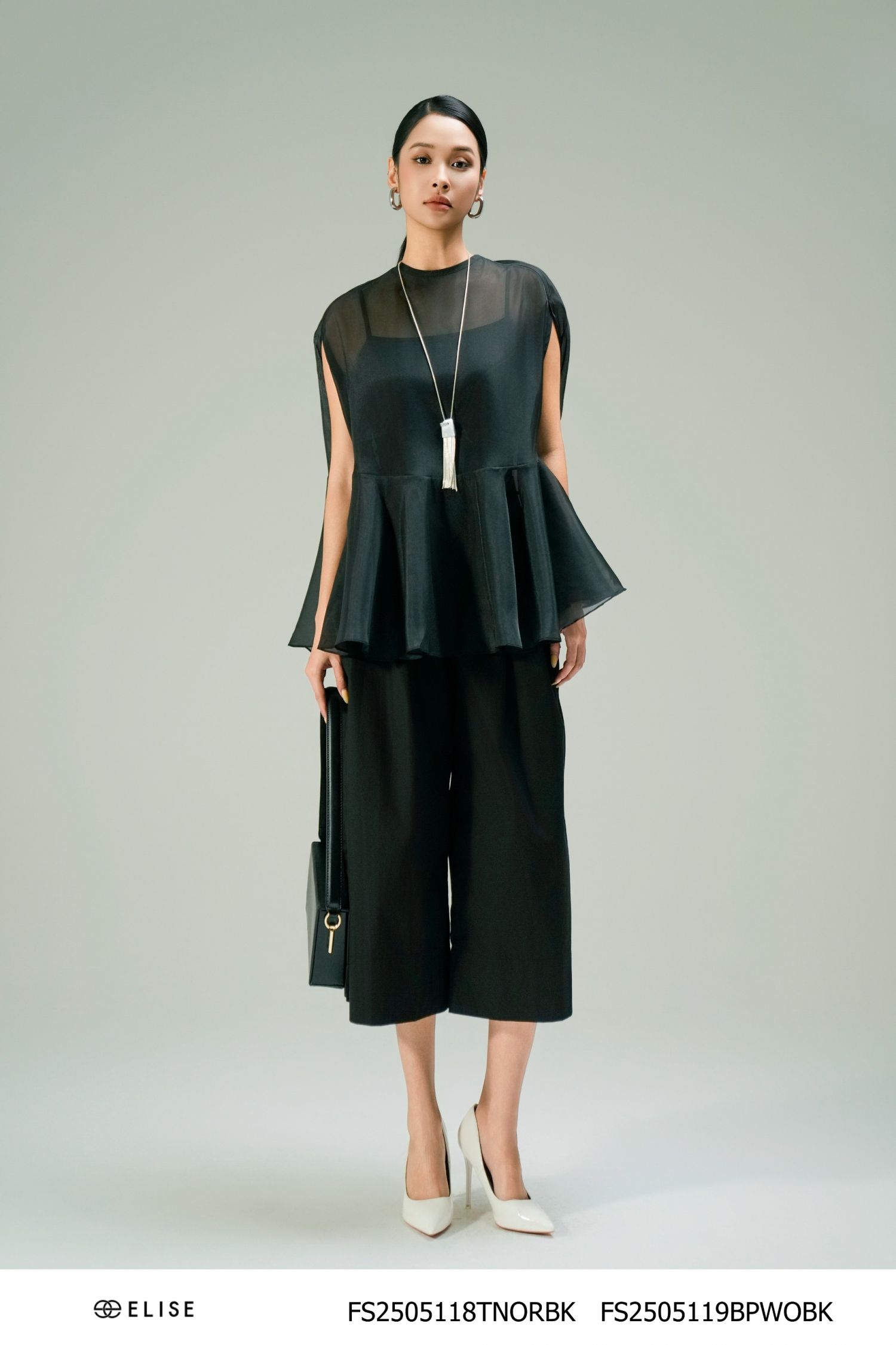 QUẦN SUÔNG THÔ ĐEN TÚI SƯỜN