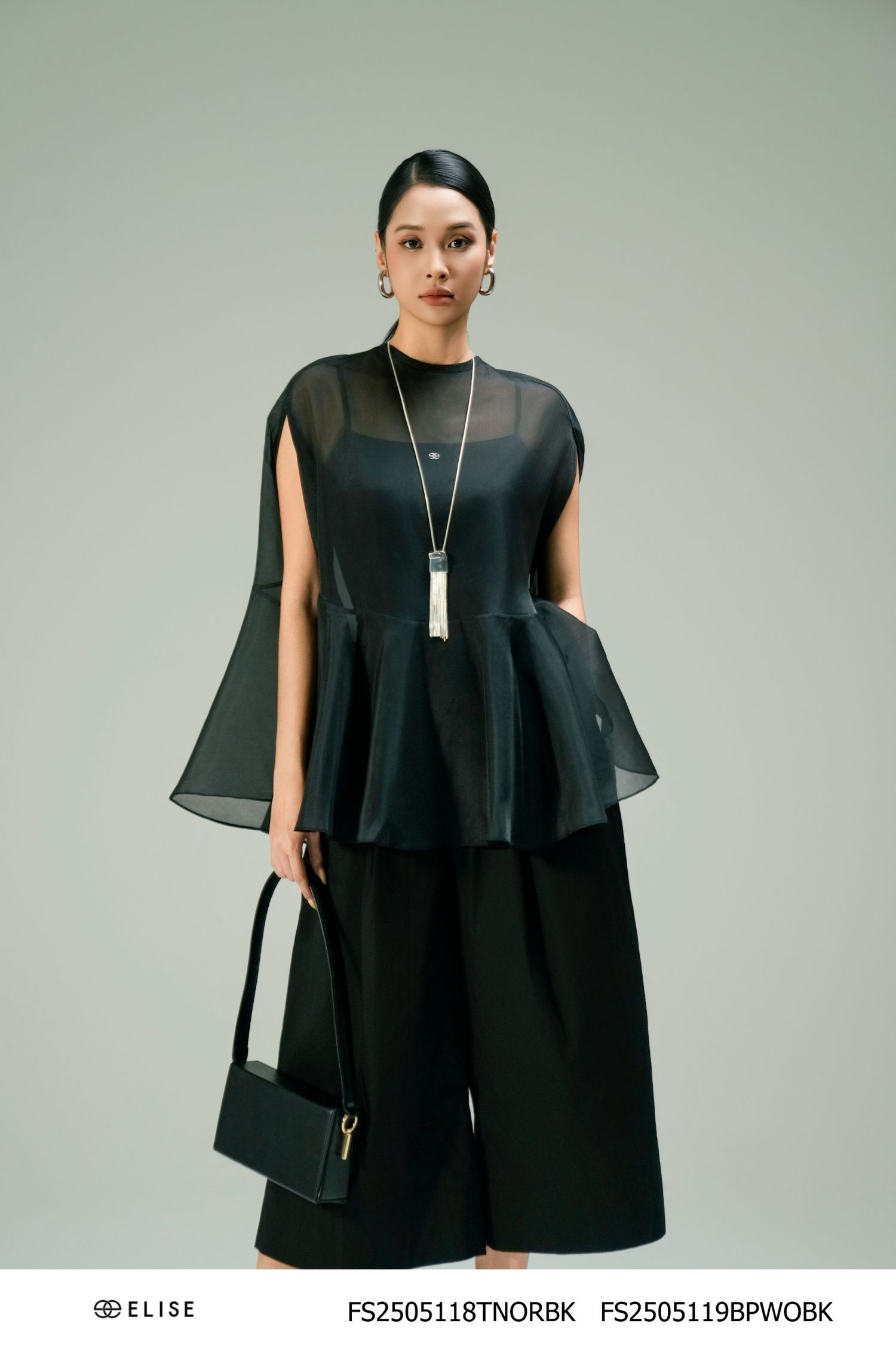 QUẦN SUÔNG THÔ ĐEN TÚI SƯỜN