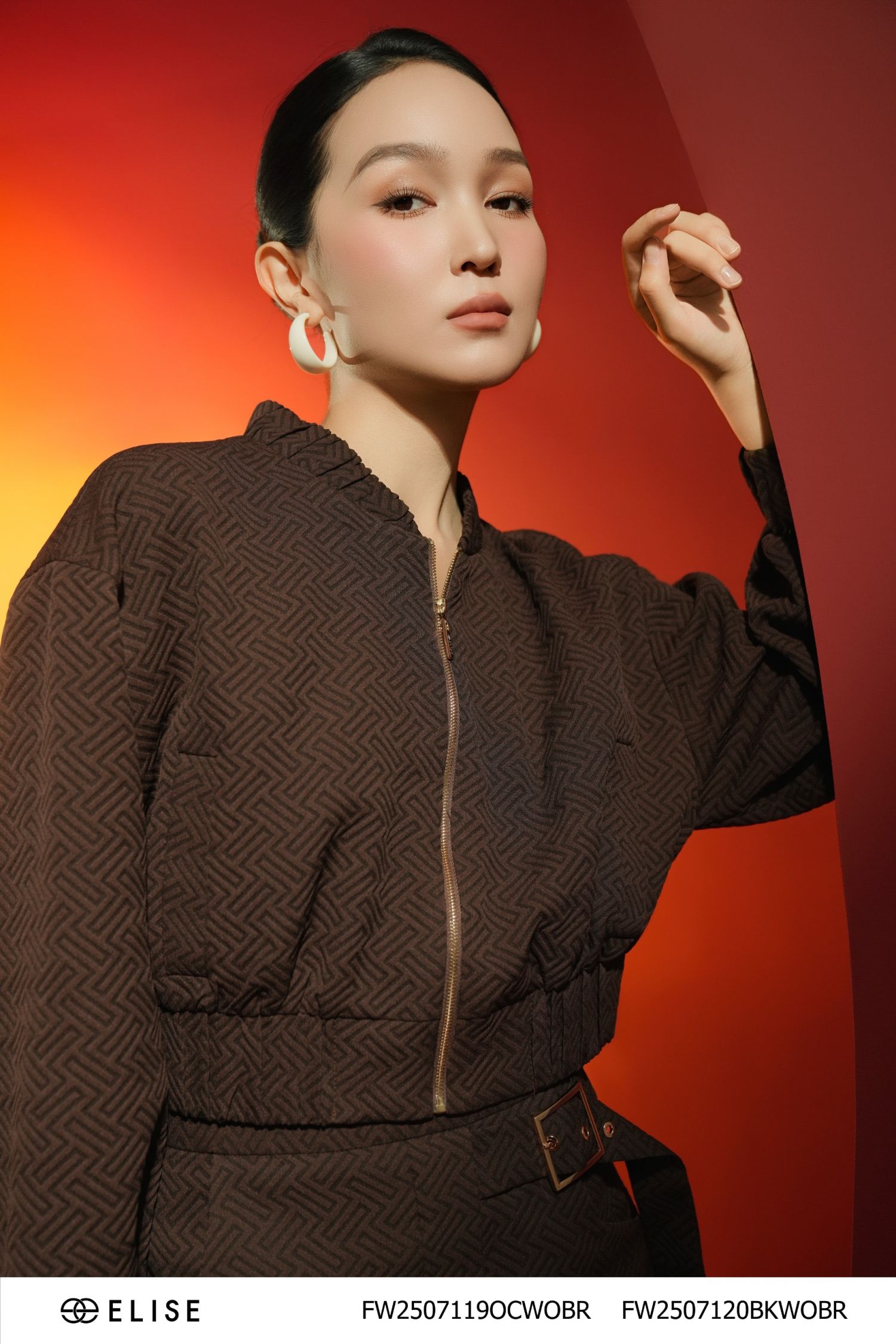ÁO KHOÁC XỐP HT VÂN NÂU SẪM